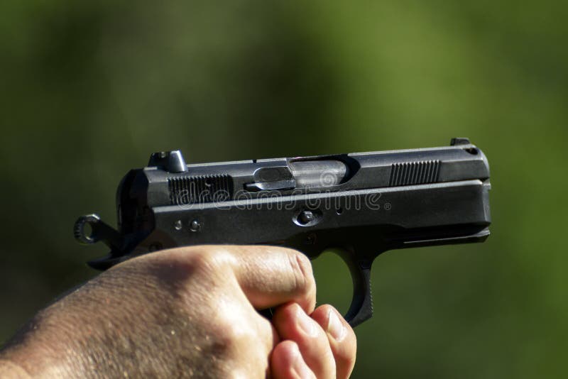 Shooting stock image. Image of precision, woman, guns - 53550001