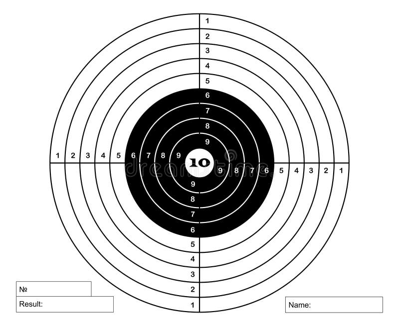 Shooting Mark in White and Black Colors Stock Vector - Illustration of ...