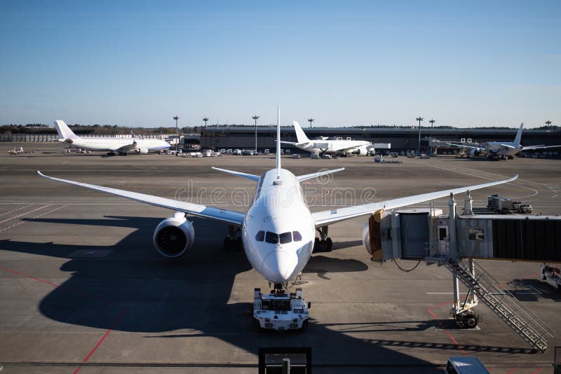 Shooting a Passenger Plane from the Front Stock Photo - Image of blue ...