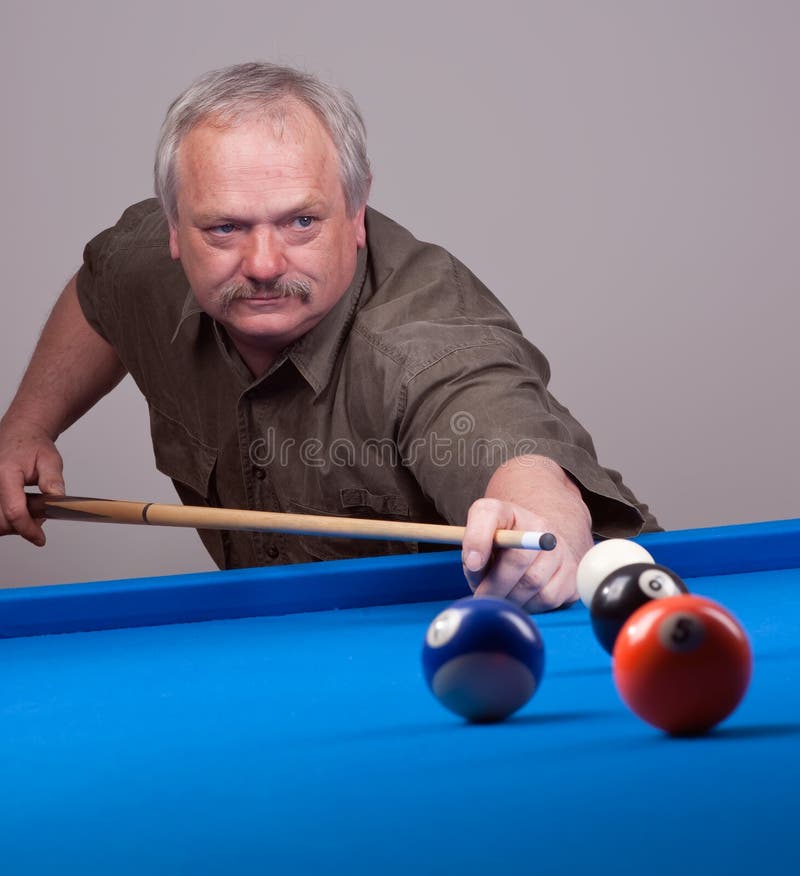 Man Shooting Pool stock photo. Image of contest, aims - 18745748