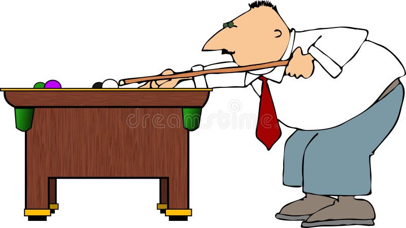 Shooting Pool stock illustration. Illustration of pooltable - 1538961