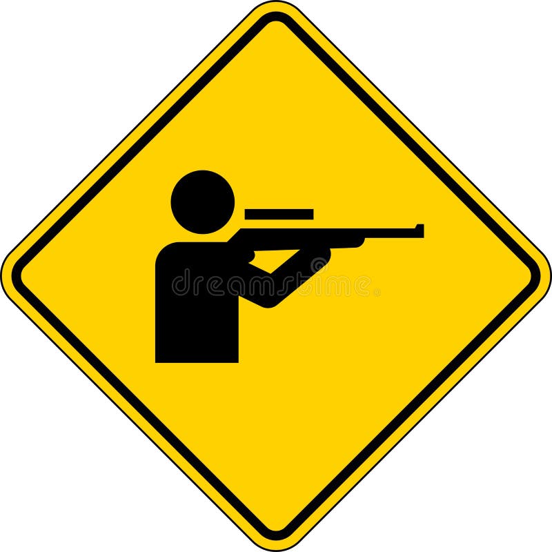 Shooting Area Warning Sign Stock Illustrations – 34 Shooting Area ...
