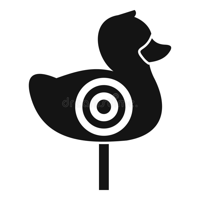 Shooting Range Duck Hunt Target Icon Representing Amusement Park Stock Illustration ...