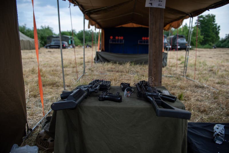 Shooting Range External Shooting Range Weapon Guns Stock Image - Image ...