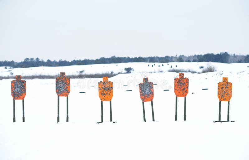 On a Shooting Range: Row of Targets Set for Shooting Stock Image ...