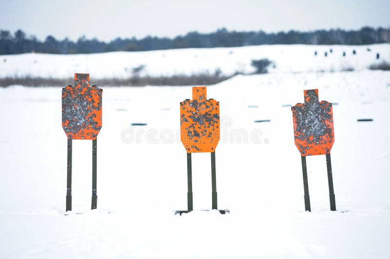 On a Shooting Range: Row of Targets Set for Shooting Stock Image ...