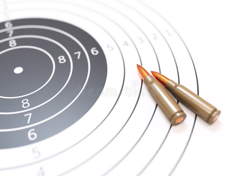Shooting Range and Target Concept 3d Illustration Stock Illustration ...