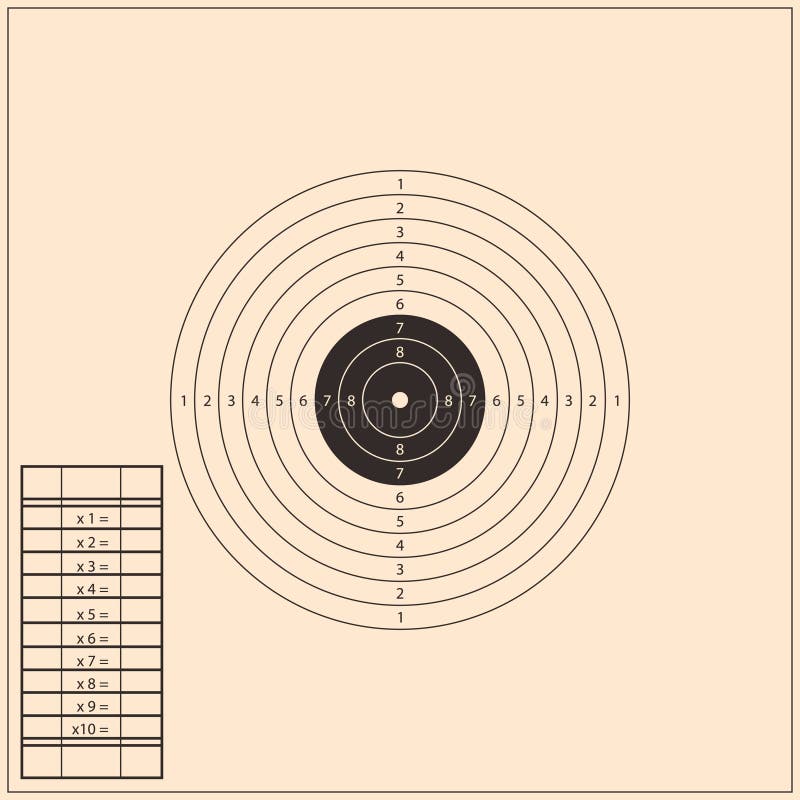 Shooting Range target stock illustration. Illustration of template ...