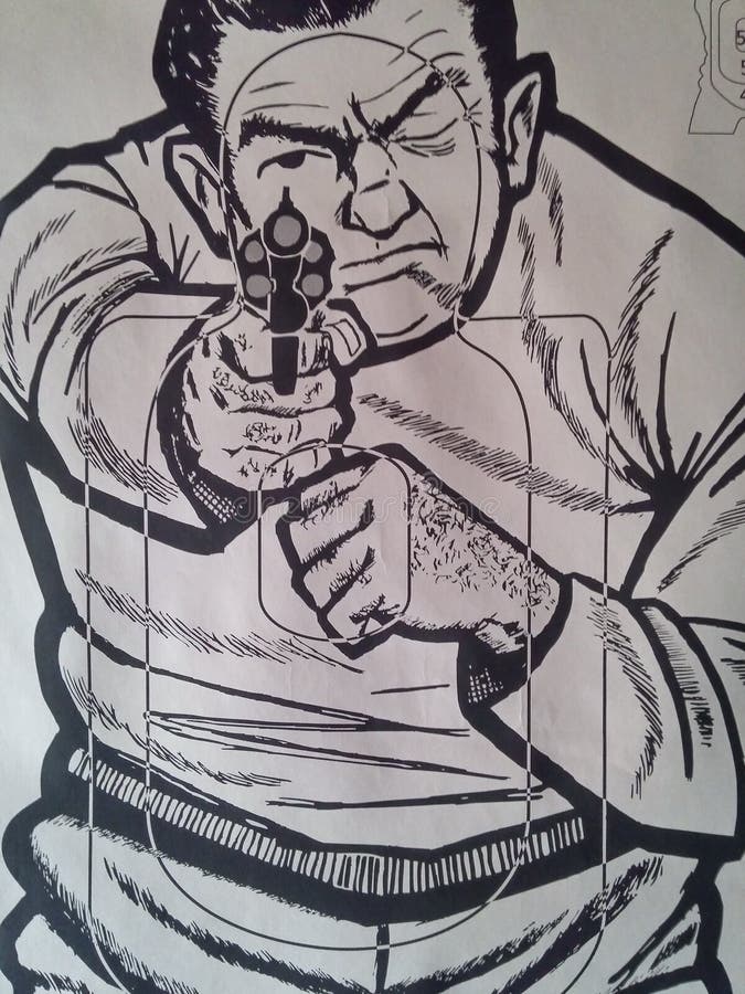 Vintage Shooting Range Target Stock Photo - Image of poster, range ...