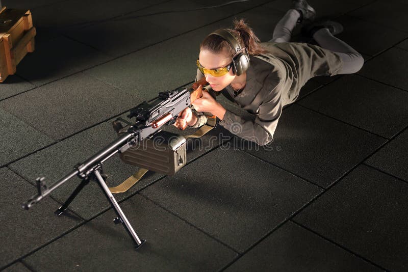 Shooting at the Shooting Range Stock Image - Image of hobby, firearms ...