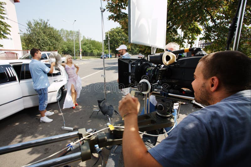 Shooting stage editorial photo. Image of perform, spot - 24155136