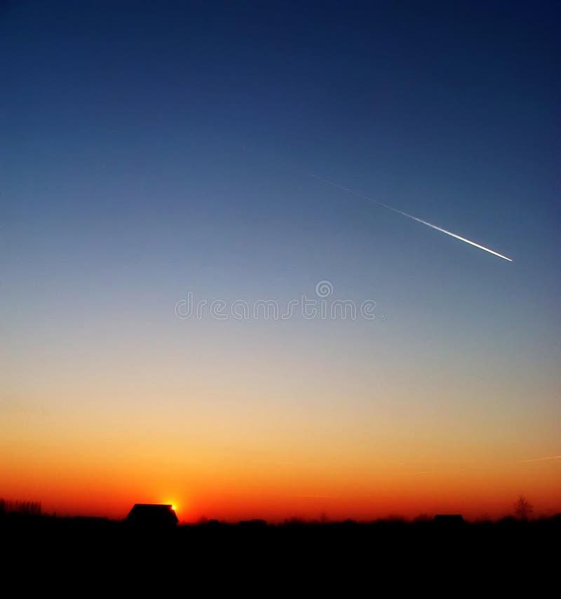 Shooting Star stock photo. Image of landscape, blue, shooting - 67596