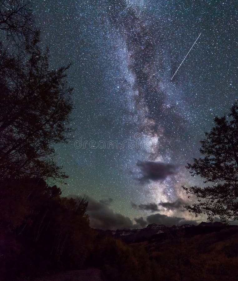 Shooting Star stock image. Image of blue, milky, atmosphere - 78894135