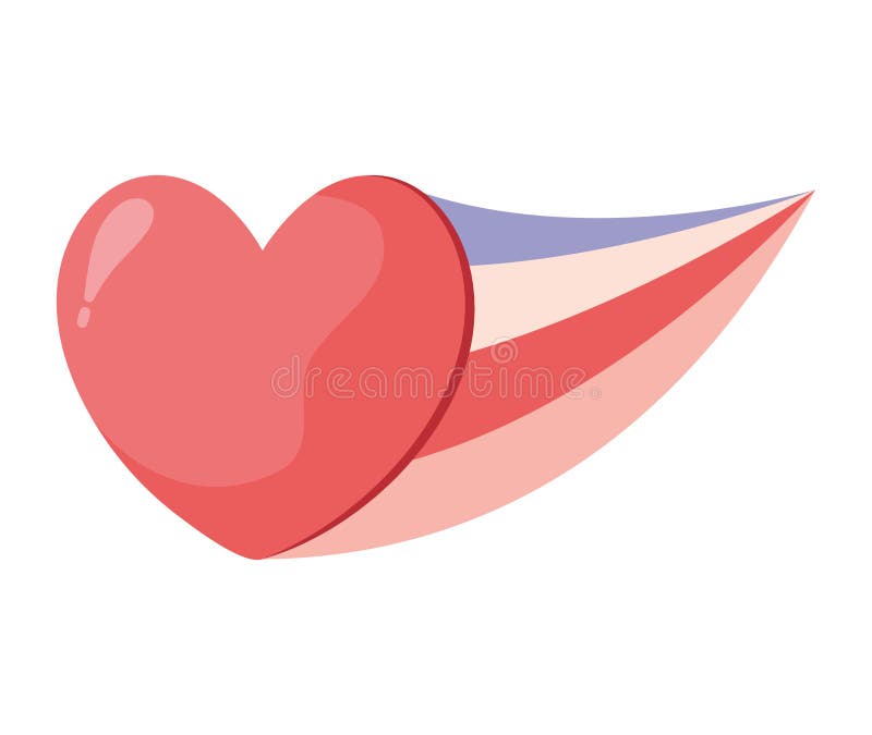 Shooting Star on Heart Shape Stock Vector - Illustration of pink ...