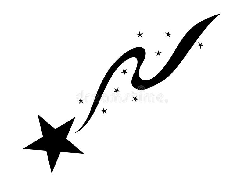 Shooting Star Icon. Falling Meteorite or Comet Stock Vector ...