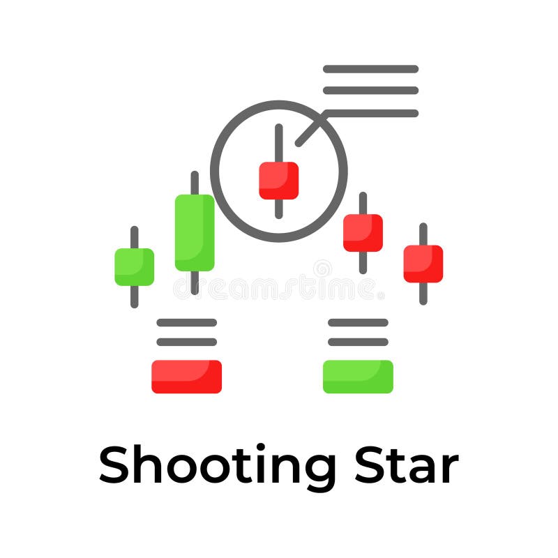 Shooting Star Icon in Modern Style, Trading Related Vector Stock Vector ...