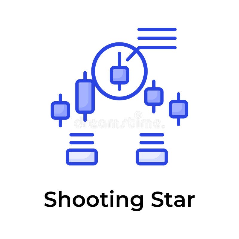 Shooting Star Icon in Modern Style, Trading Related Vector Stock Vector ...