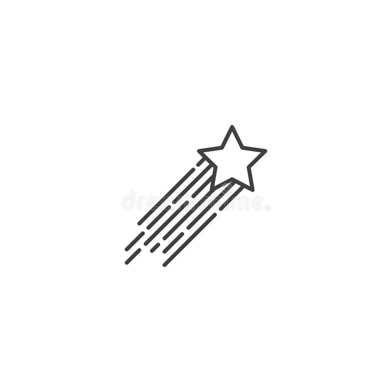 Shooting star icon vector stock vector. Illustration of style - 206463450