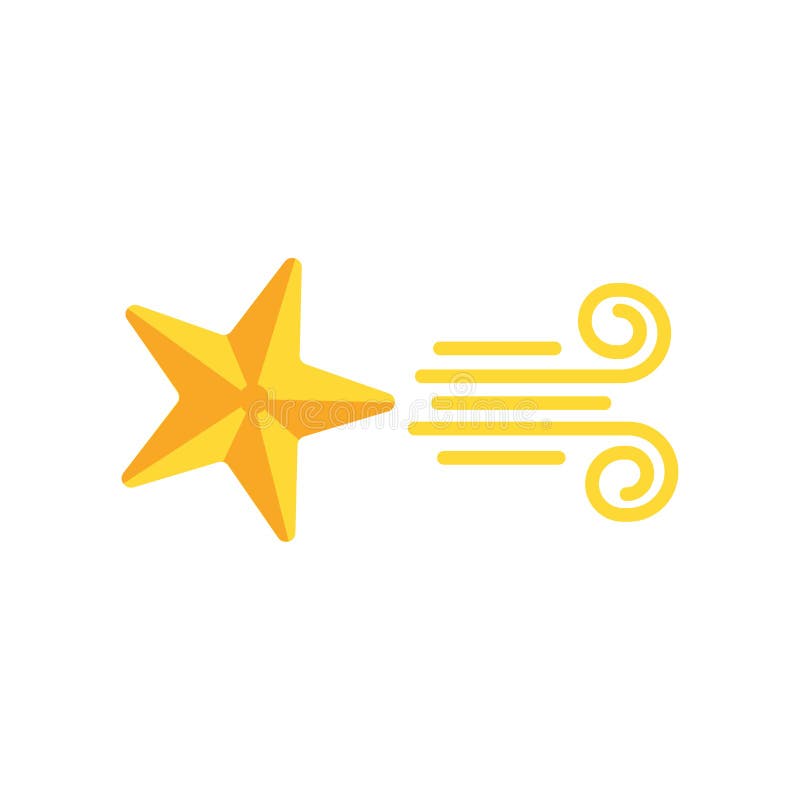 Shooting Star Icon Vector Sign and Symbol Isolated on White Back Stock ...