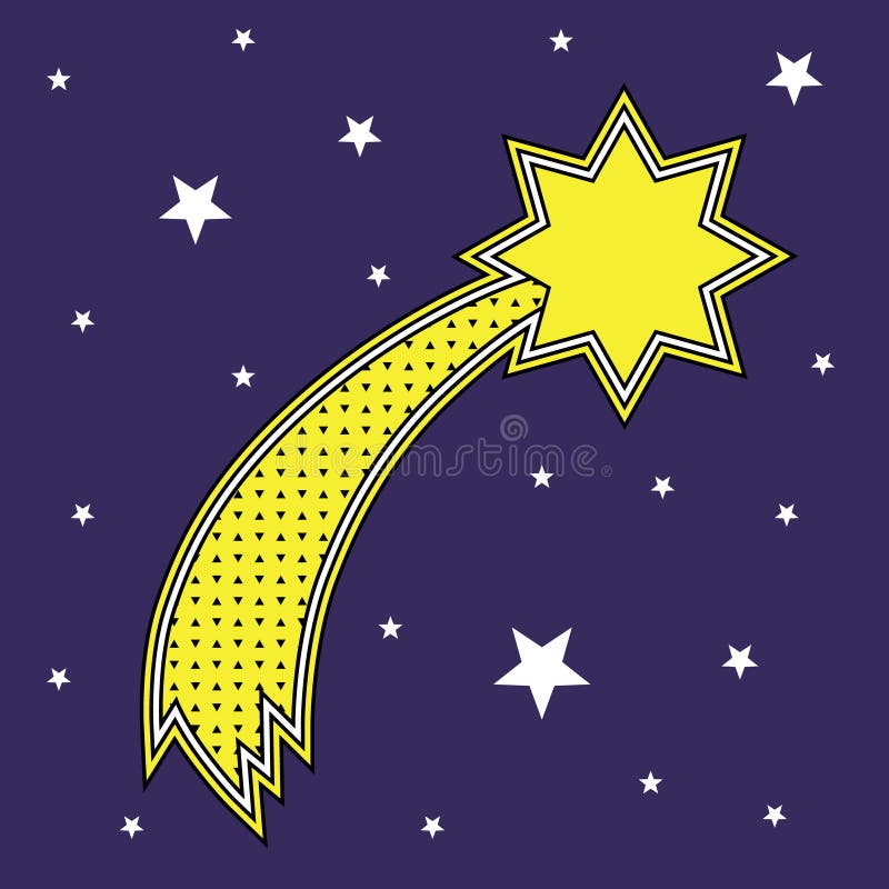 Shooting Star. Simple Vector Color Icon Stock Vector - Illustration of ...