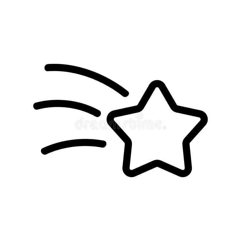 The Shooting Star is a Vector Icon. Isolated Contour Symbol ...