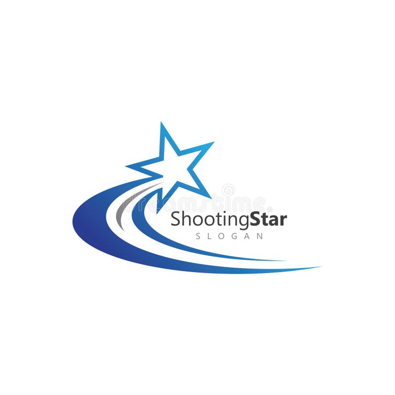 Shooting Star Vector Logo Design Template Stock Vector - Illustration ...