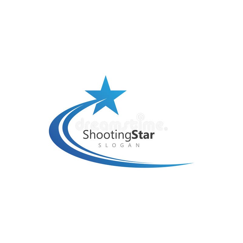 Shooting Star Vector Logo Design Template Stock Vector - Illustration ...
