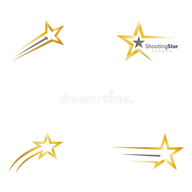 Shooting Star Vector Logo Design Template Stock Illustration ...