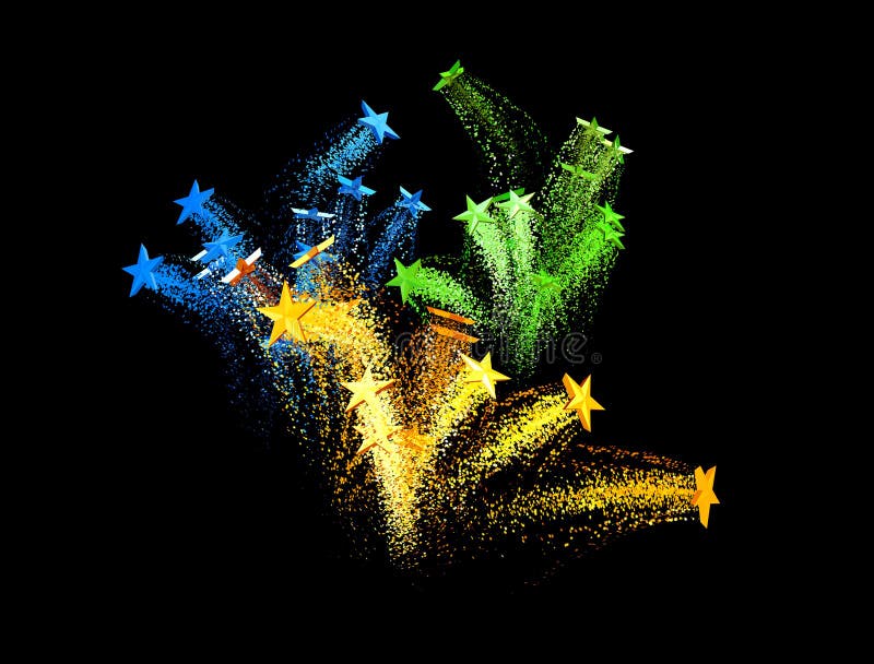 Shooting stars,fireworks stock illustration. Illustration of event ...