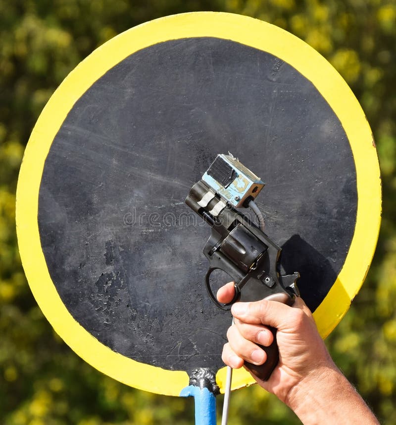 Shooting with a Starting Gun Stock Image - Image of glove, range: 61107969