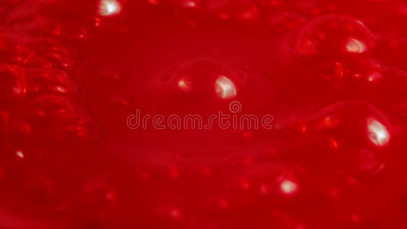 Shooting of Sticky Bubbled Red Goo, Close-up Stock Footage - Video of ...