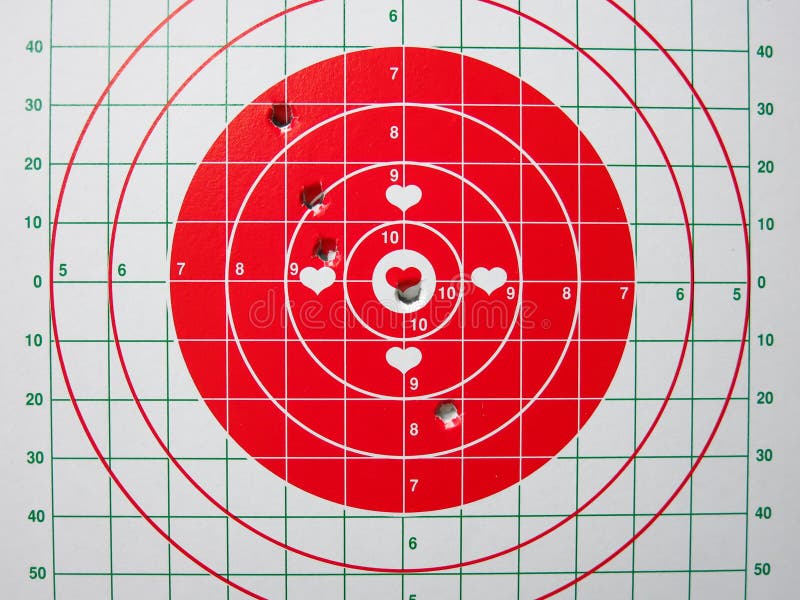 Heart shooting target stock photo. Image of target, square - 33064608