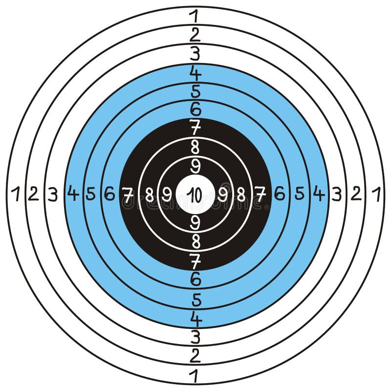 Shooting Target, Blue Color, Vector Icon Stock Vector - Illustration of ...