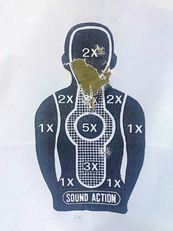 Shooting Target with Bullet Holes Stock Photo - Image of center, danger ...
