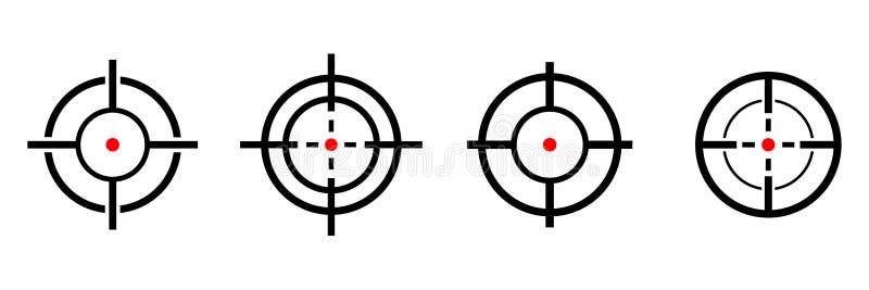 Shooting Target Destination Set. Aim Sniper Shoot Group Stock ...