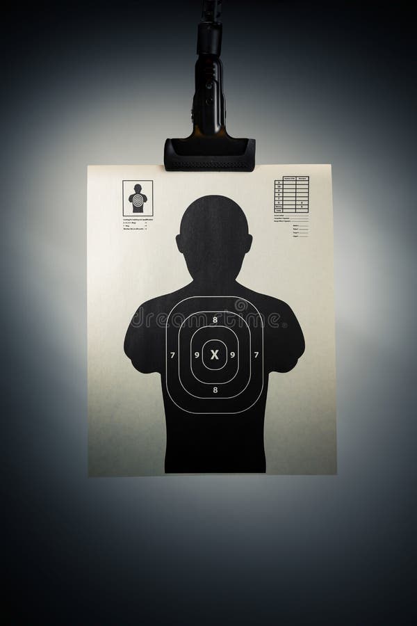 Shooting Target on a Red Background Stock Photo - Image of practicing ...