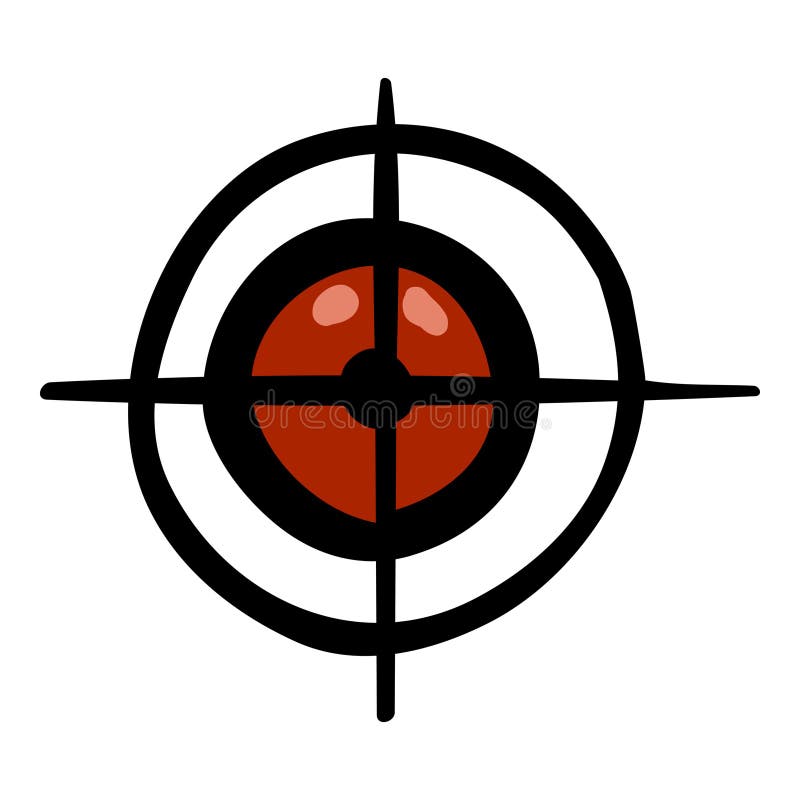 Shooting Target - Hand Drawn Doodle Icon Stock Vector - Illustration of ...