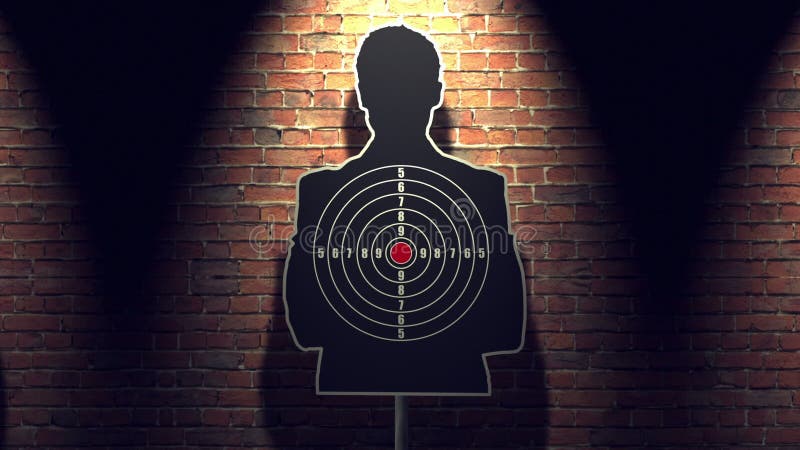 Shooting at a Target through the Front Sight of Rifle. Stock Footage ...