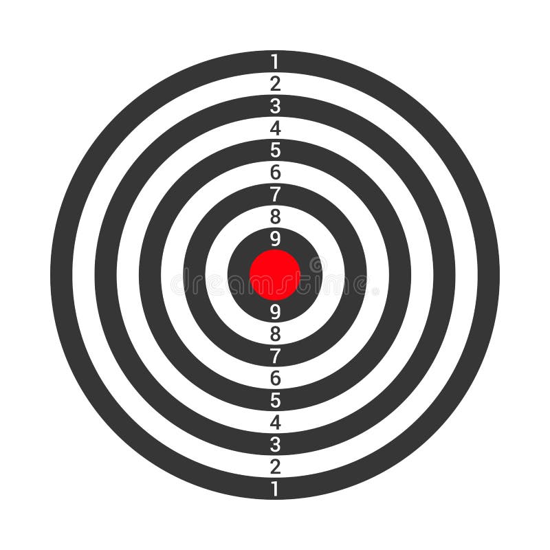 Shooting Target Icon Isolated on White Background. Vector Stock Vector ...