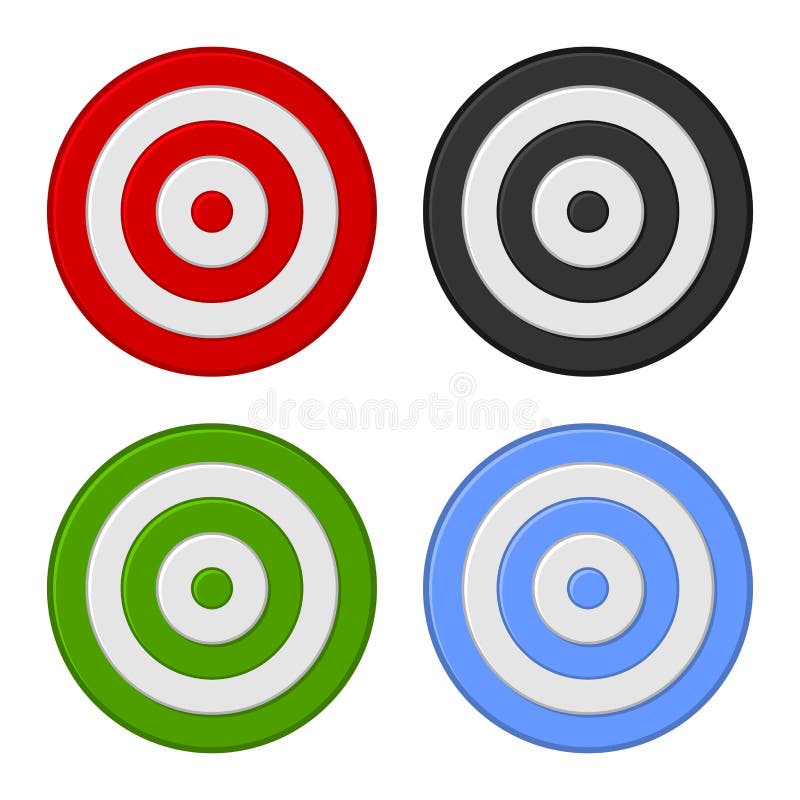 Shooting Target Icon Isolated on White Background. Vector Stock Vector ...