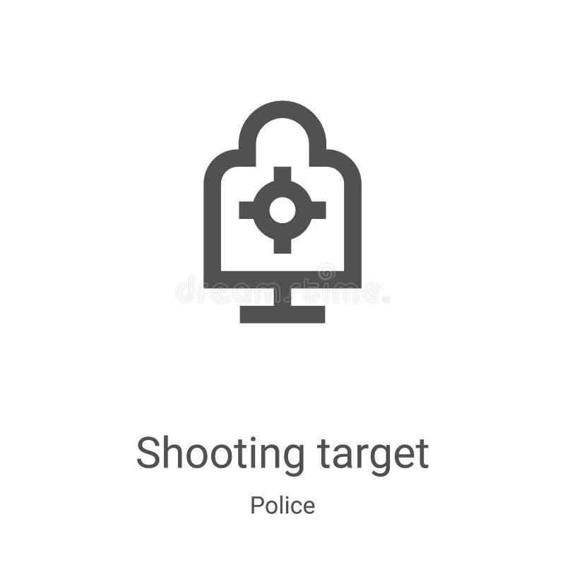 Shooting Target Icon Vector from Police Collection. Thin Line Shooting ...