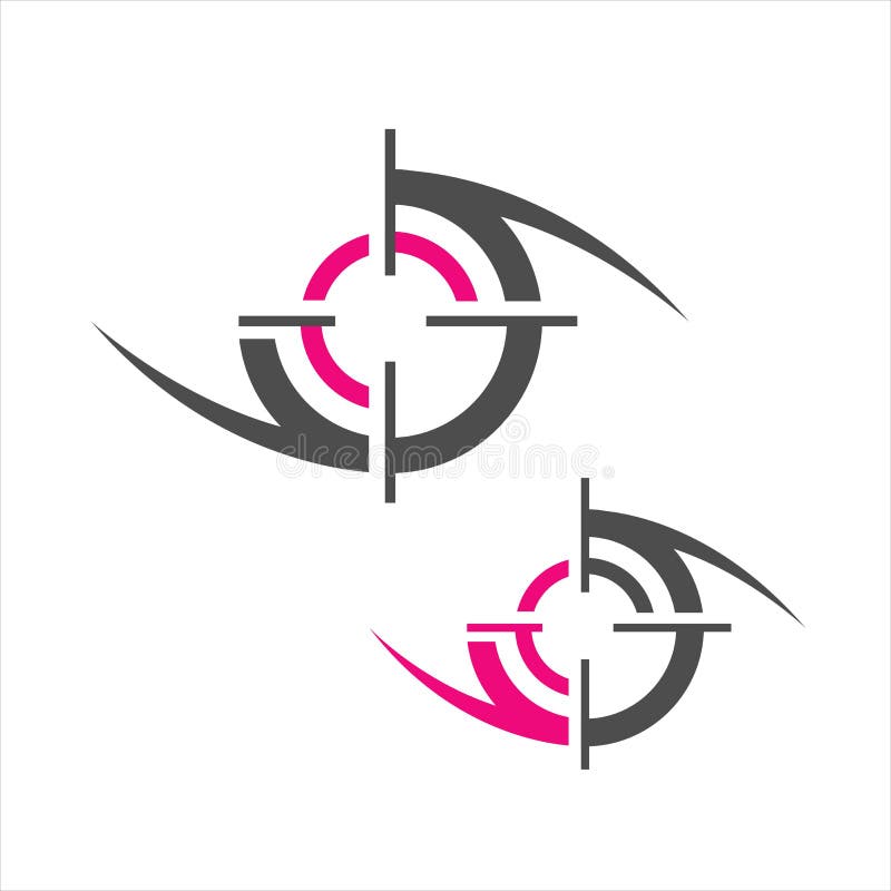 Shooting Target Logo Design Vector Icon Elements Symbol Illustrations ...