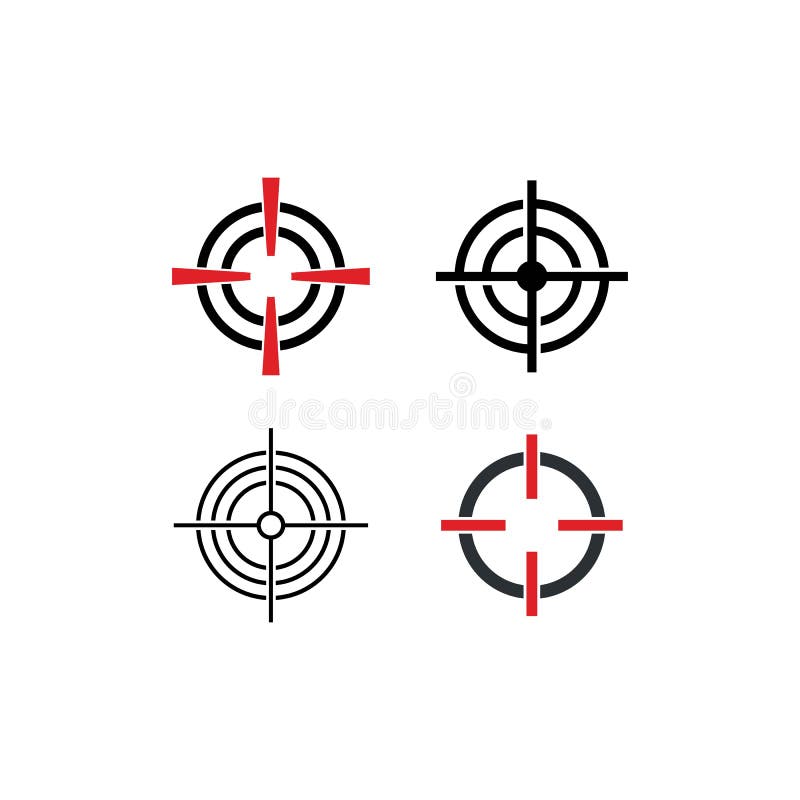 Shooting Target Logo Vector Icon Stock Vector - Illustration of sign ...