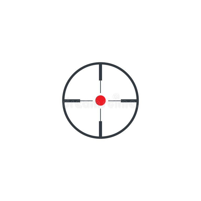 Shooting Target Logo Vector Icon in Simple Design Stock Vector ...