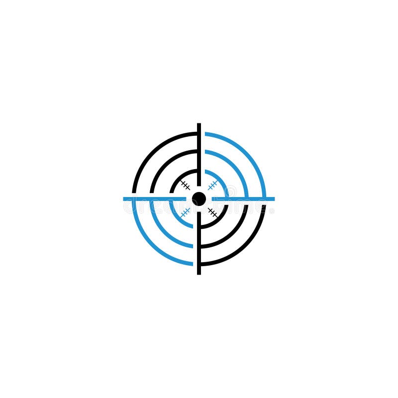 Shooting Target Logo Vector Icon in Simple Design Stock Vector ...