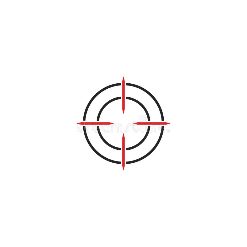 Shooting Target Logo Vector Icon in Simple Design Stock Vector ...