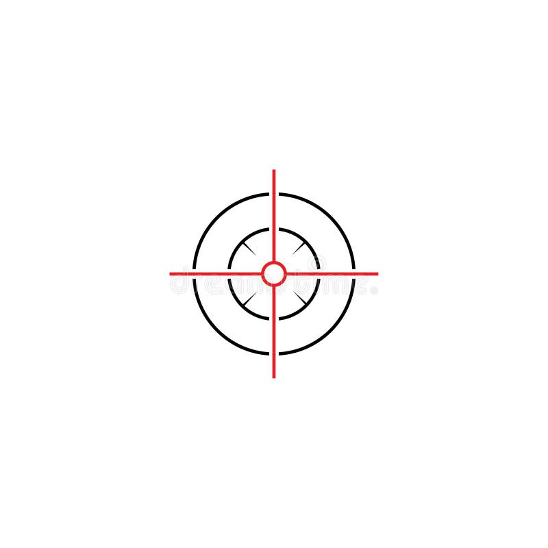 Shooting Target Logo Vector Icon in Simple Design Stock Vector ...