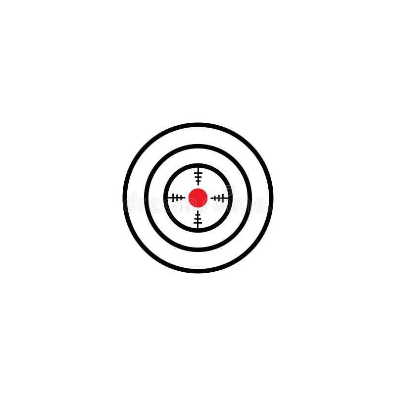 Shooting Target Logo Vector Icon in Simple Design Stock Vector ...