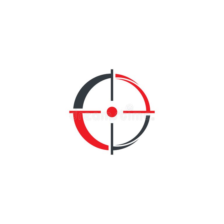 Shooting Target Logo Vector Icon in Simple Design Stock Vector ...