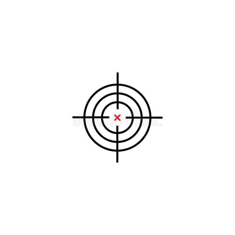Shooting Target Logo Vector Icon in Simple Design Stock Vector ...